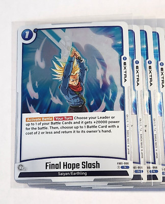DRAGON BALL SUPER CARD GAME FINAL HOPE SLASH HOLO CARD - LOT of 16 ...