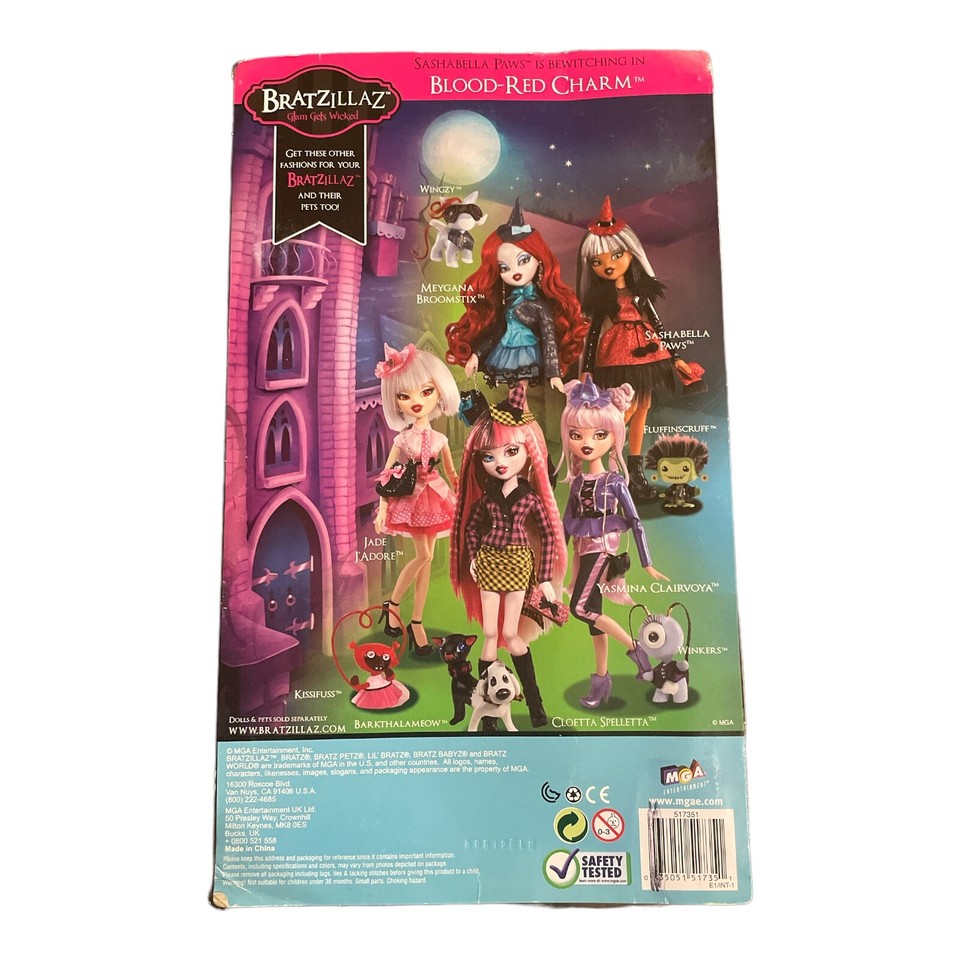 Bratzillaz Bratz Blood-Red Charm Sashabella Paws Red Sparkle Witch ...