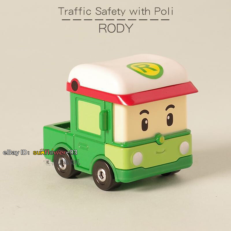 Robocar POLI AMBER ROY HELLY MARK BUCKY Pull-Back Vehicle Mini Alloy ...