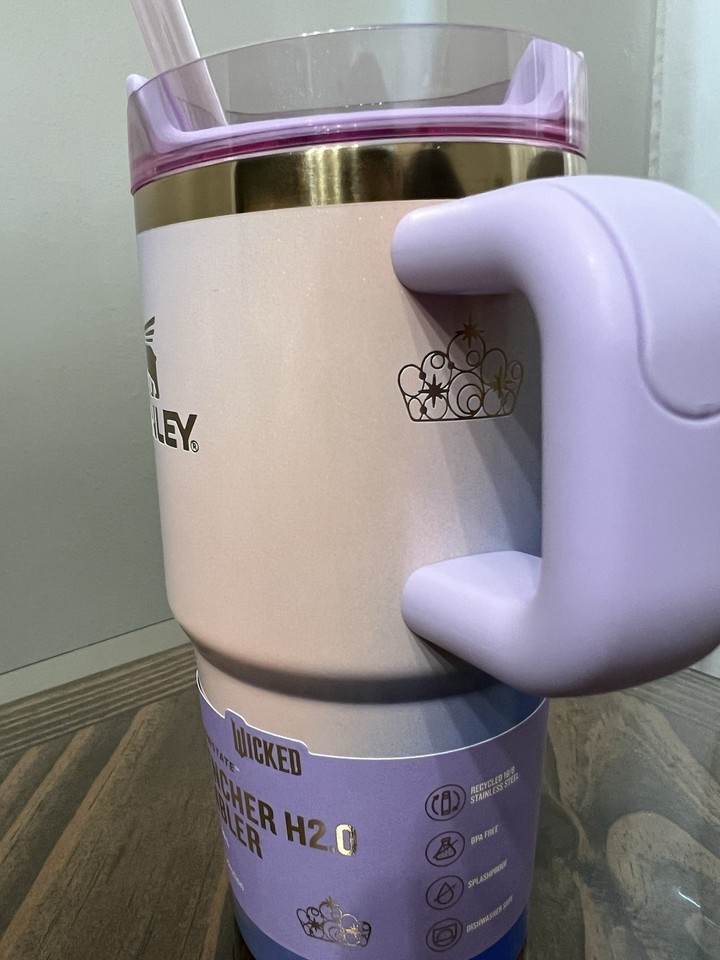 Stanley X Wicked For Good GLINDA 20 oz Stainless Steel Quencher Tumbler ...