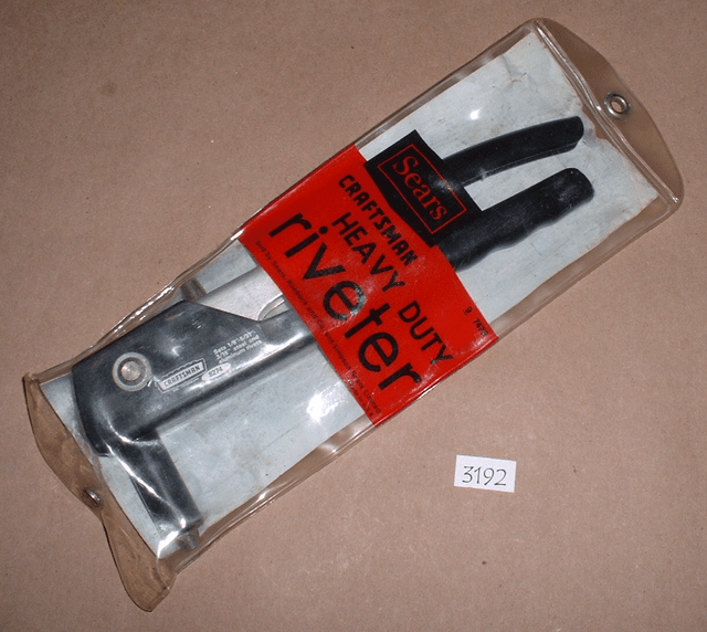 Vintage Crown Logo Craftsman Heavy Duty Pop Riveter Rivet Gun 97475 USA ...