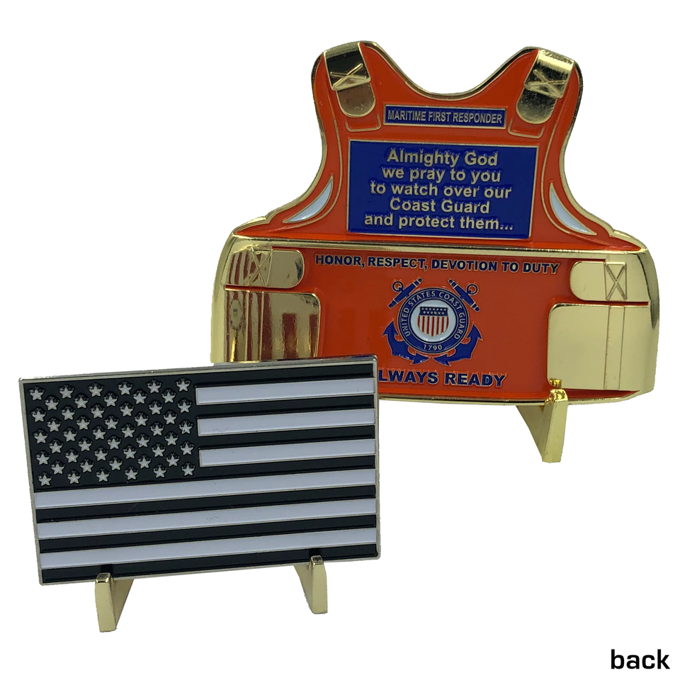 H-015 & H-016 Coast Guard Set: Coastie Body Armor Medallion and Flag ...