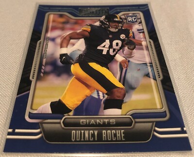 2021 Panini Playbook Football Quincy Roche New York Giants Rookie Card ...