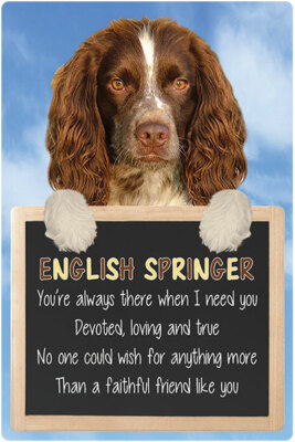 English Springer Spaniel SPRINGERS dog sign faithful friend wall ...