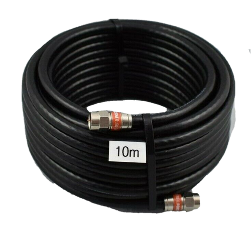 10m RG6 Quad Shield F-Type Coax Cable Digital TV Antenna Foxtel Optus ...