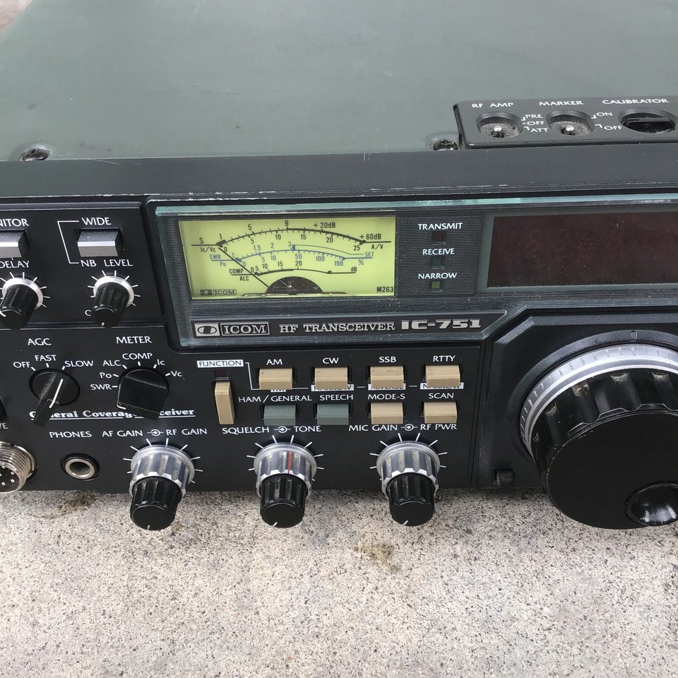 iCom ic-751 All-Mode HF Ham Radio Transceiver for Parts or Repair Only ...