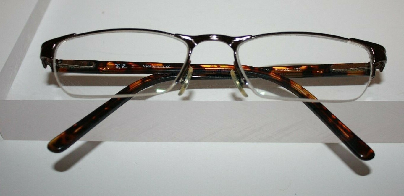 Ray-Ban Ladies Copper Brown Tort & Navy Blue Eye-Glass Frames RB 6066 ...