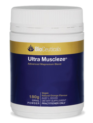 BioCeuticals Ultra Muscleze 180g Magnesium Oral Powder Supports Stress ...