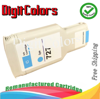 Remanufactured HP 727 Cyan ink F9J76A 300ml For HP Designjet Printer | eBay