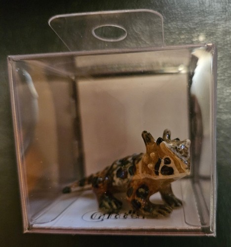 LITTLE CRITTERZ "RIP" HORNED TOAD Porcelain Miniature Figurine reptile ...
