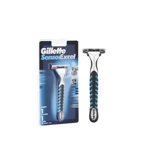 Gillette Sensor Excel Razor Handle + 1 Cartridge - HOLDS WOMENS AND ...