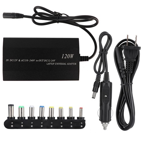 120W Home/Car Use Universal Notebook Power Adapter With 8 Connectors ...