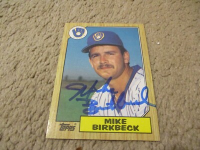 1987 TOPPS MIKE BIRKBECK AUTOGRAPHED CARD | eBay