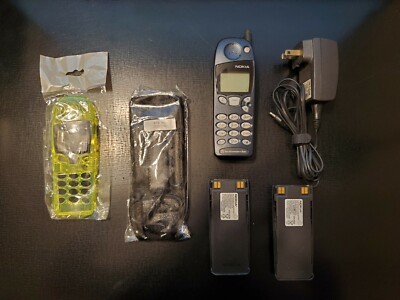 Nokia Model 5120 Vintage Cellular with Charge, 2 Extra Batteries, Case ...