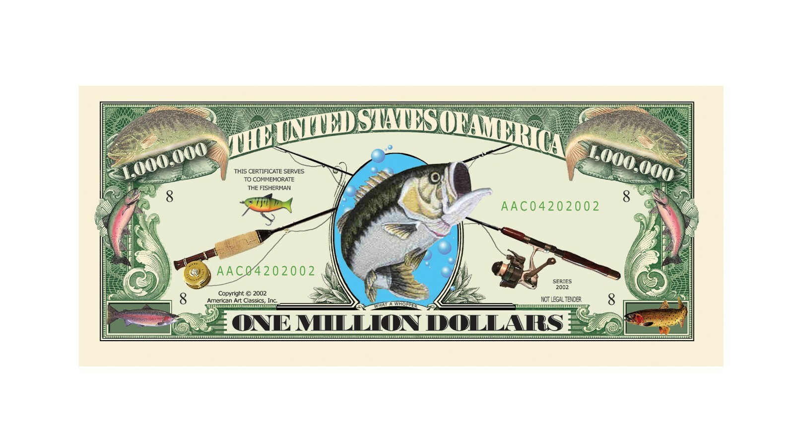 Pack of 500 Bills - Fishing Million Dollar Bill -Gift for Fisherman ...
