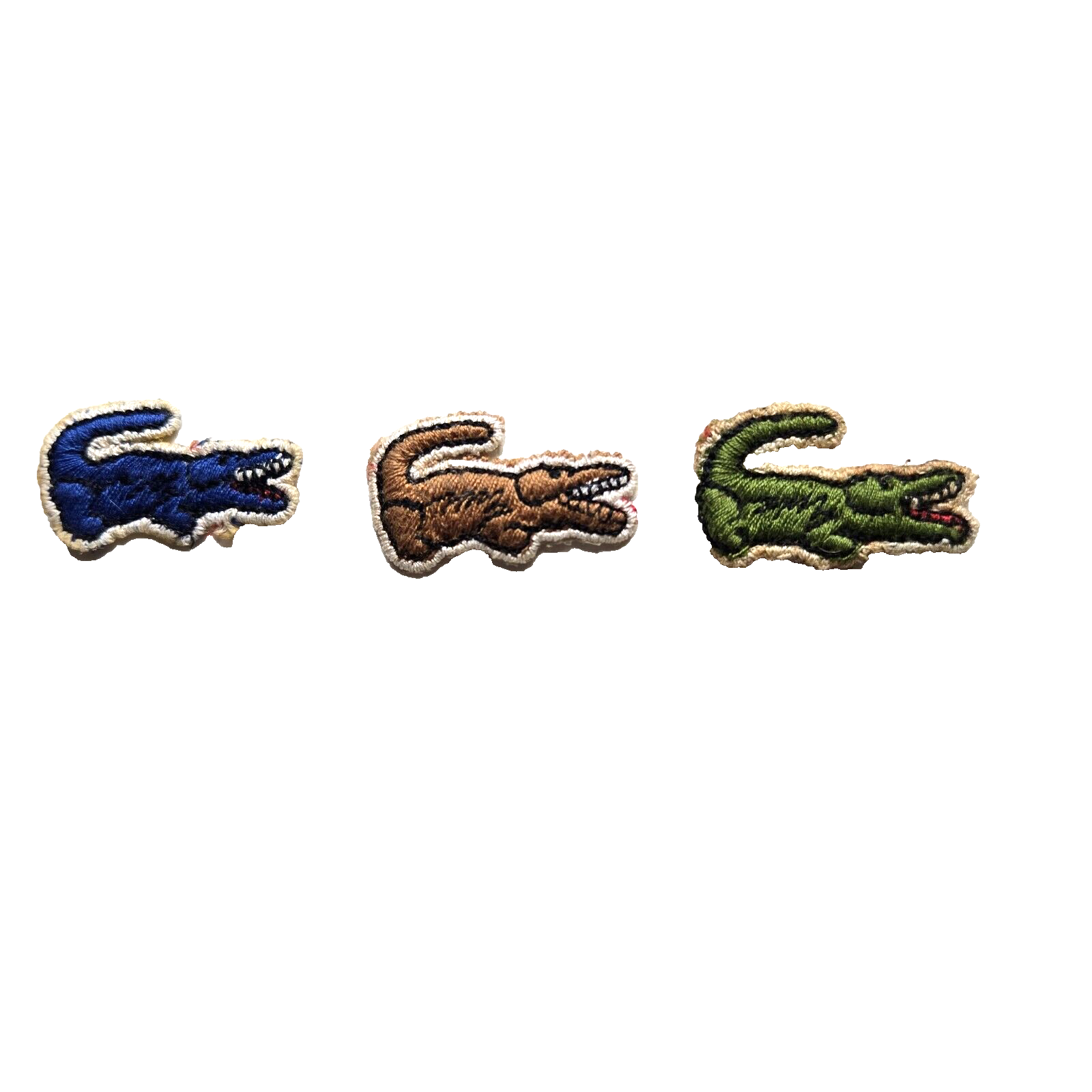 IZOD LACOSTE Crocodile Alligator Patch LOT OF 3 Logo Retro Vintage ...