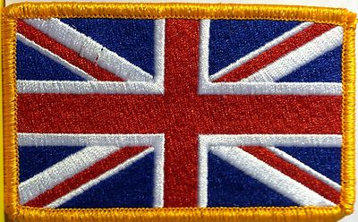 BRITISH Flag Patch With Hook & Loop Fastener England UK Great Britain ...
