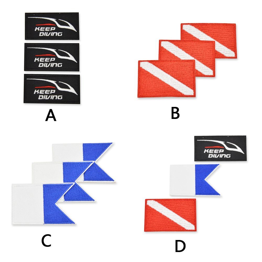 DIY Snorkel Accessory Diving Flag Patch Dive Diver Patches Diver Badge ...