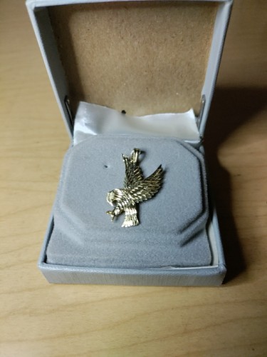 14k Yellow Gold Eagle Pendant 2.2g - New In Box | eBay