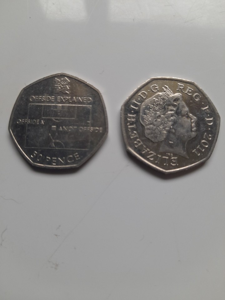 50p London Olympics Games Offside Rule Coin | eBay UK