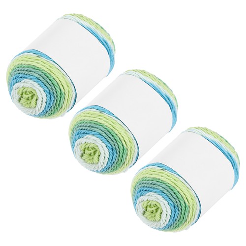 Fil acrylique pour crochet, 634 yd 5 brins, 3 paquets x 100g (Vert ...