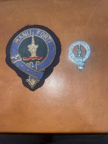 Vintage Manu Forti Scottish Crest Brooch Pin and Patch | eBay