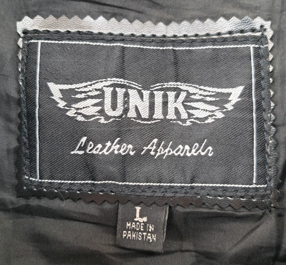 Unik Leather Vest Womens Large Black Purple Flower Accents Laced Sides ...