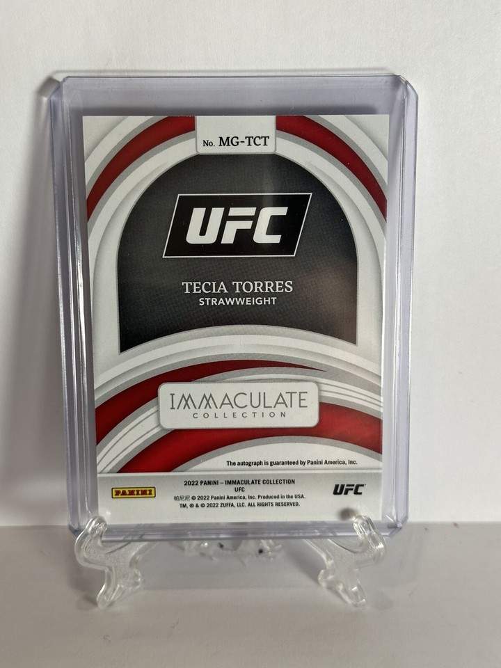 2022 Panini Immaculate UFC Tecia Torres Auto 24/99 Marks Of Greatness ...