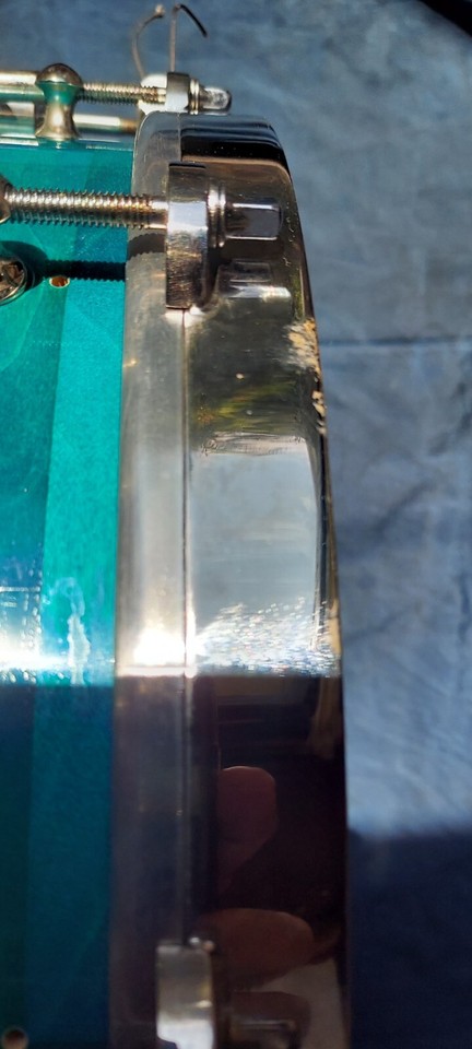 Angel Drums - 14"x6" Aqua Marine Maple block shell snare drum | eBay