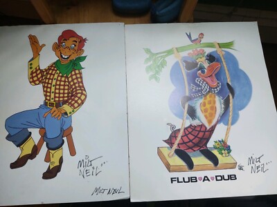 Milt Neil signed autographed Howdy Doody and Flub a Dub prints | eBay