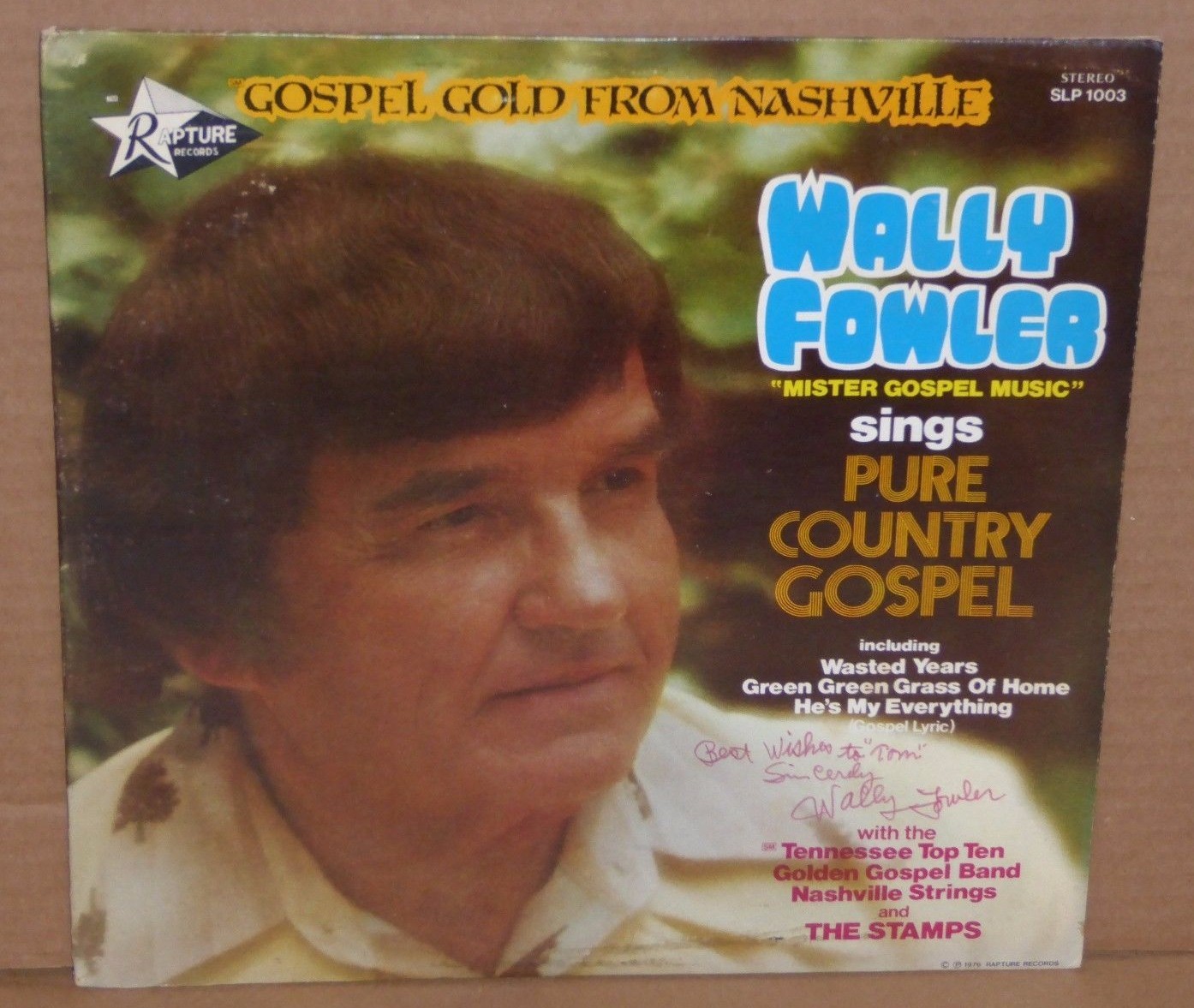Wally Fowler autographed hand signed vinyl LP record Pure Country ...