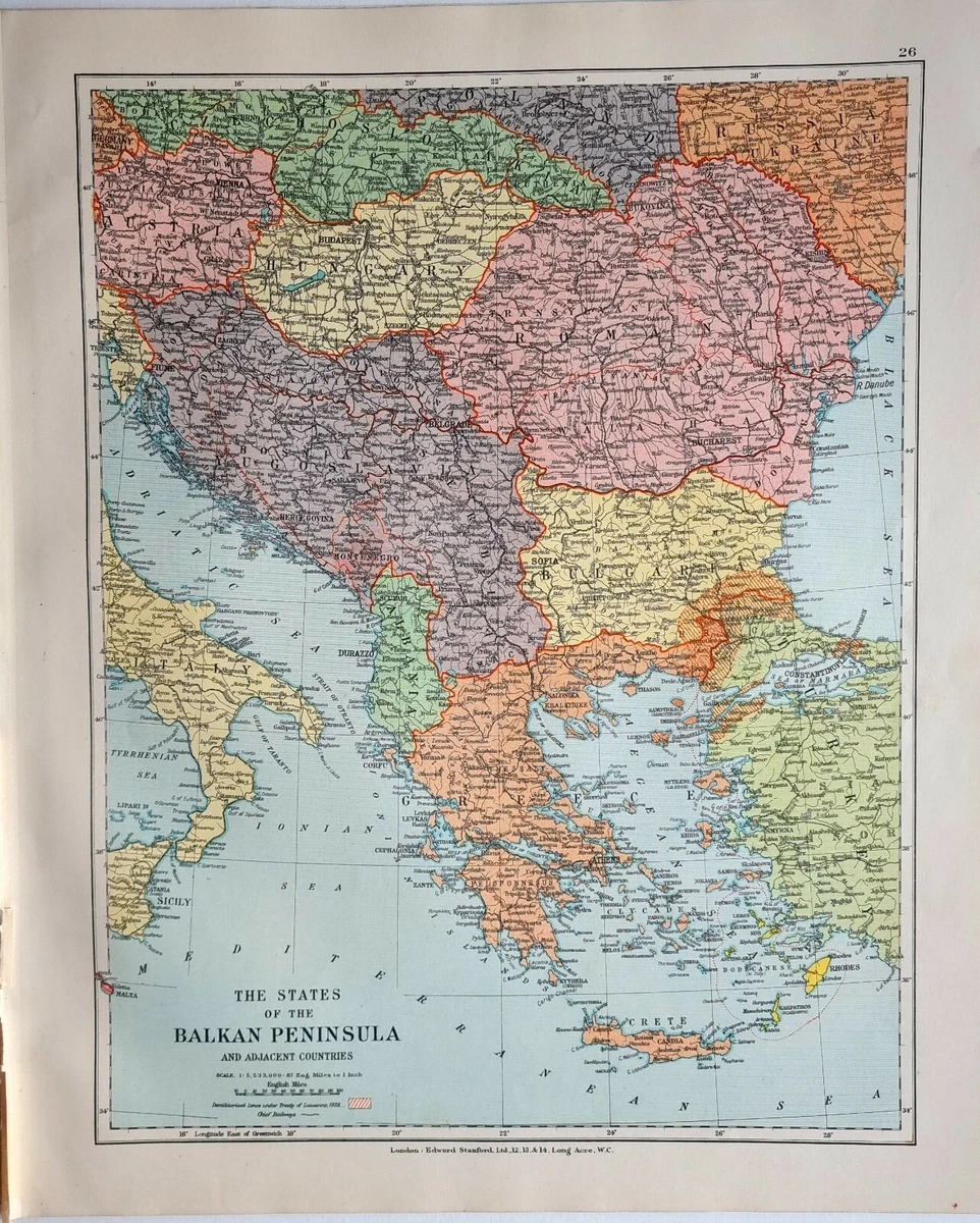 Balkan Peninsula World Map