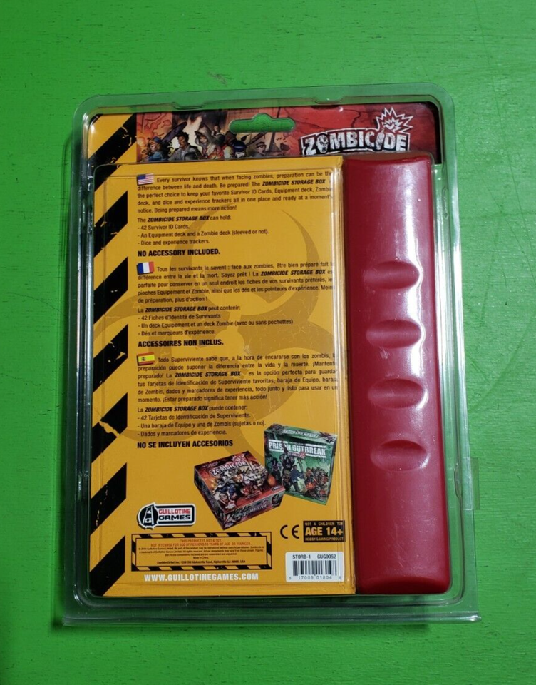 2014 Guillotine Games Zombicide Storage Box Red Sealed | eBay