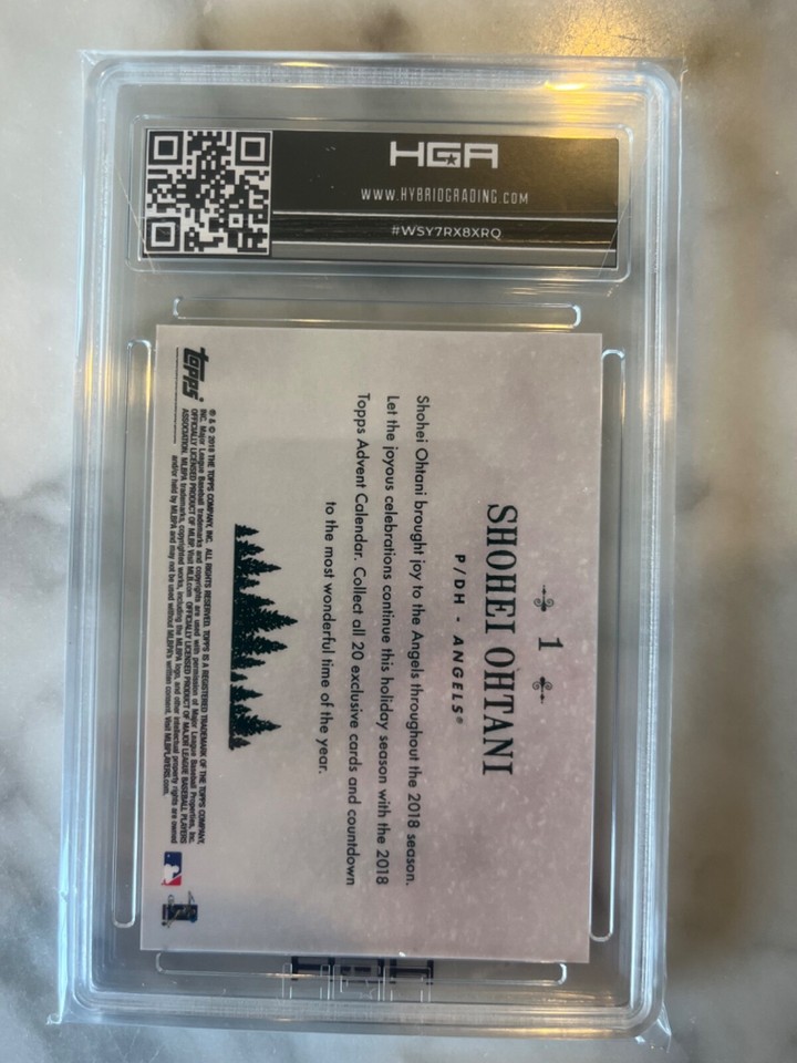 2018 Topps Advent Calendar Shohei Ohtani Rookie RC #1 HGA Gem Mint 10 ...