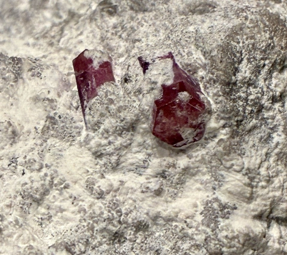 3 Red Beryl Crystals Embedded in Host Rock | eBay