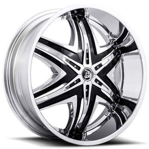 (4) 24" Diablo Wheels Elite Chrome with Black Insert Rims (B45) | eBay