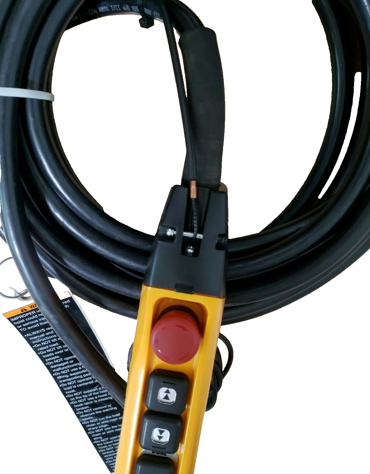 HARRINGTON ER2M HOIST 28 FT CABLE PENDANT 4 BUTTON 172839-001 WITHOUT ...