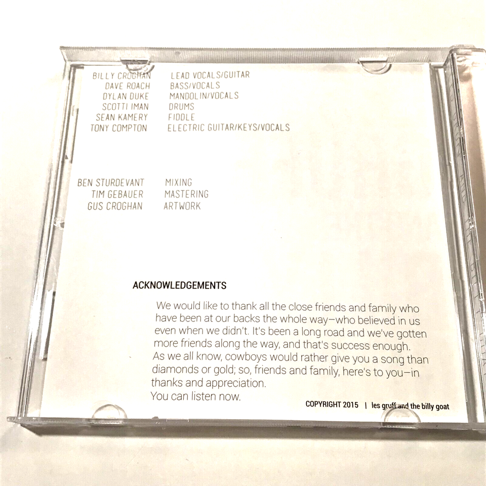 Les Gruff And The Billy Goat Self Titled CD 2015 Americana, Country ...