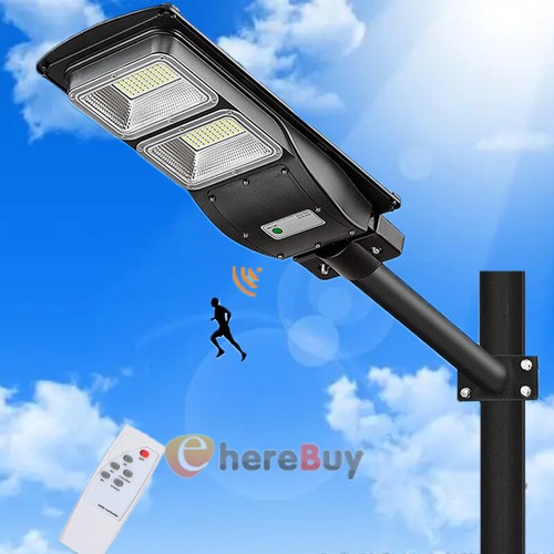 60W LED Solar Floodlight Panel Street Lights Outdoor Waterproof Remote ...