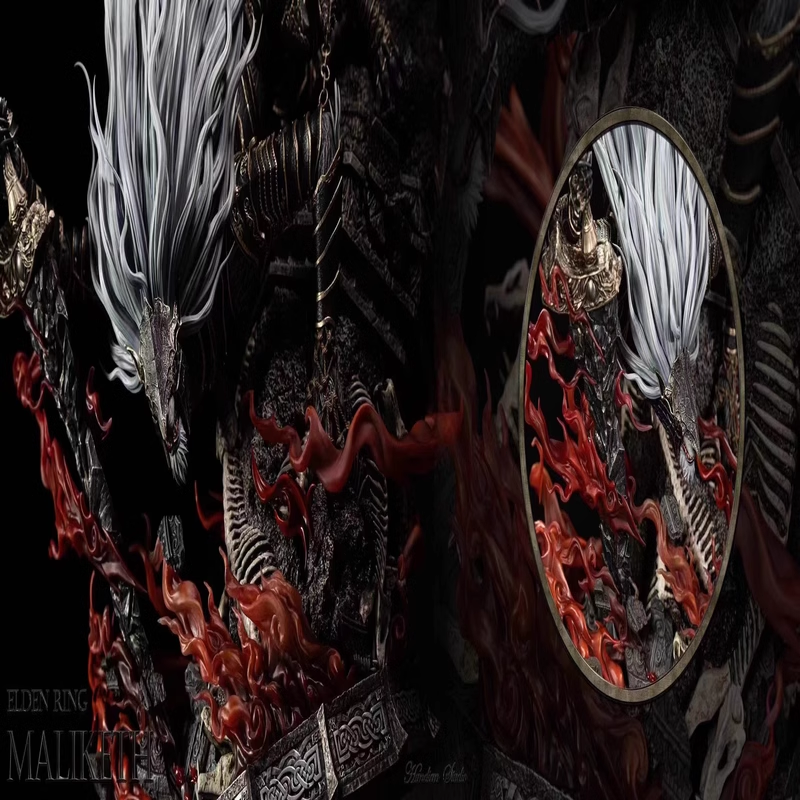 HUNDIAN Studio Maliketh The Black Blade Elden GK Resin Statue Figure ...