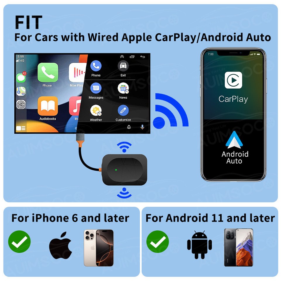 Wireless CarPlay Adapter USB Dongle For iPhone Apple Wireless Carplay ...