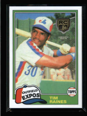 TIM RAINES 2020 TOPPS 1 ROOKIE REPRINT RETROSPECTIVE MEDALLION CARD ...