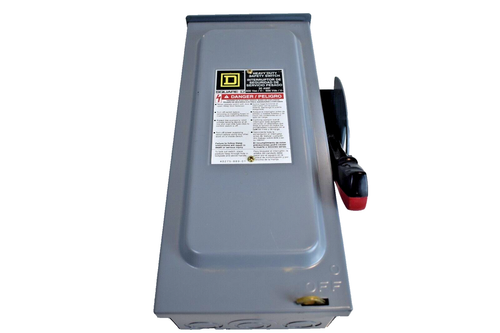 Square D HU361RB Safety switch, heavy duty, non fusible, 30A, 3 wires ...