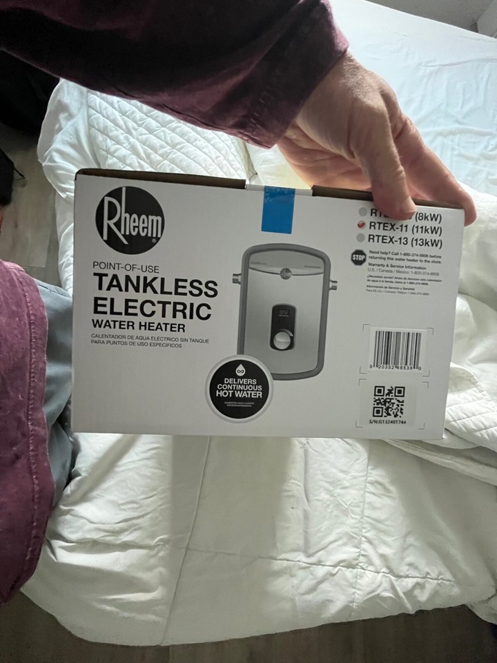 Rheem RTEX-11 240V Tankless Electric Water Heater 691059977209| eBay
