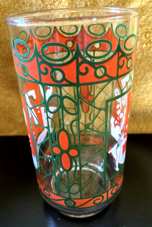 Vintage Libbey 7-Up Red & Green Glass Tumbler with Swimsuit Girl ...