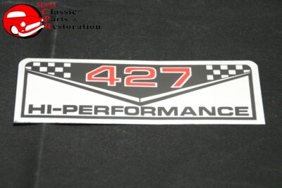 Chevy 427 Hi-Performance Valve Cover Air Cleaner Decal | eBay