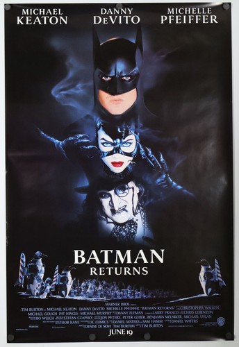 Batman Returns - original DS movie poster 27x40 1992 Michael Keaton ...