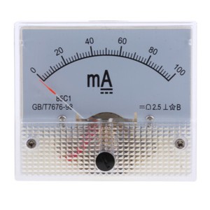 DC 0-100mA Analog Amp Meter Ammeter Current Panel Ampere Meter ...