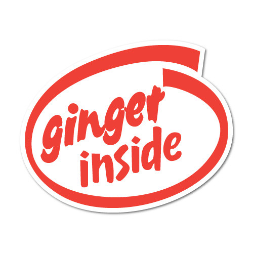 GINGER INSIDE Sticker Decal Funny Vinyl Car Bumper #5574K | eBay