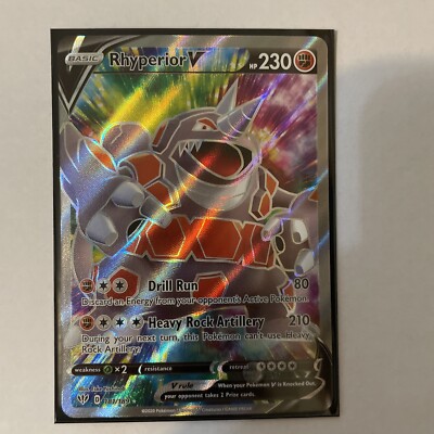 Rhyperior V 181/189 Darkness Ablaze NM Ultra Rare Full Art Pokemon Card ...